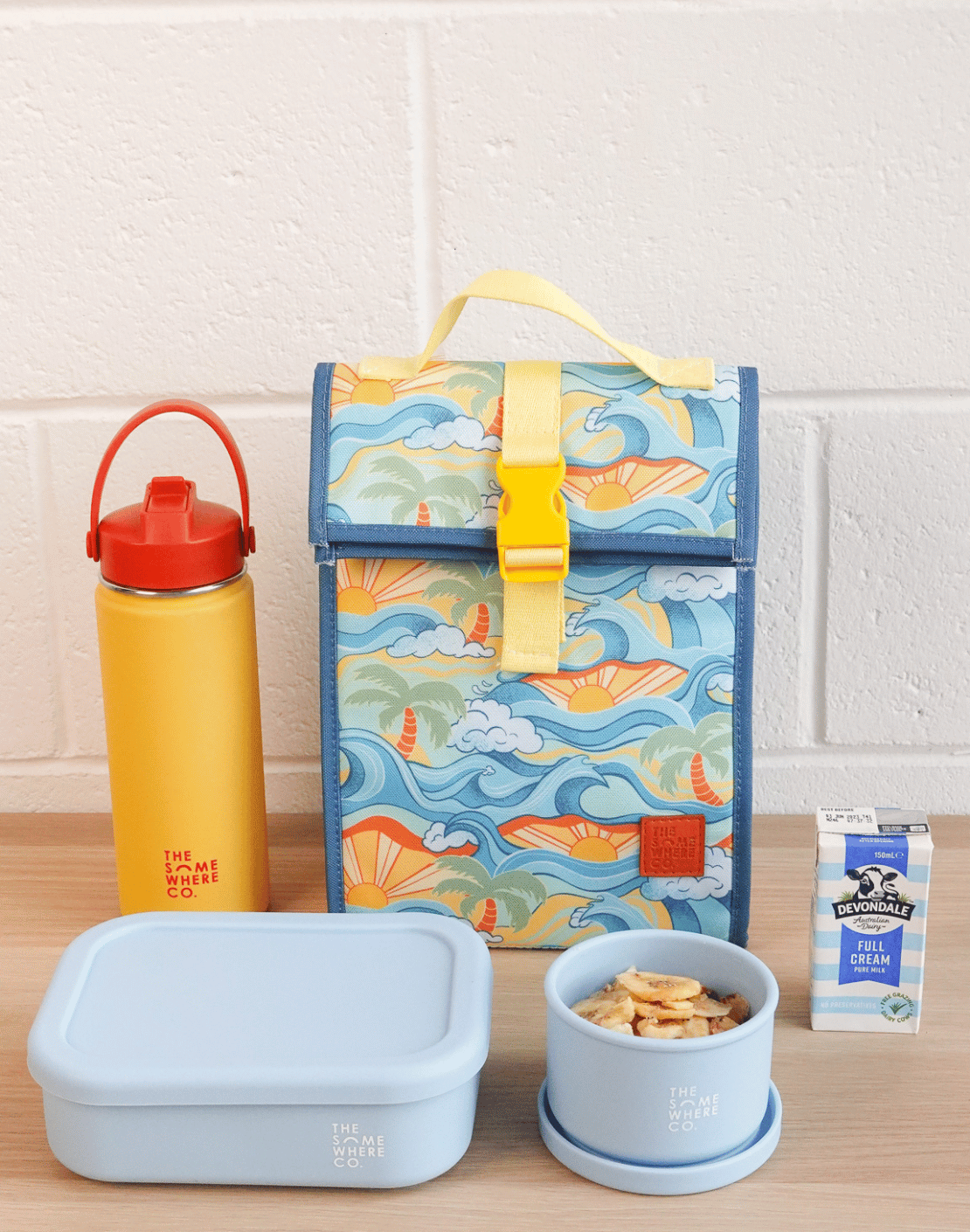 Powder Blue Silicone Bento Lunch Box — The Somewhere Co. AUS